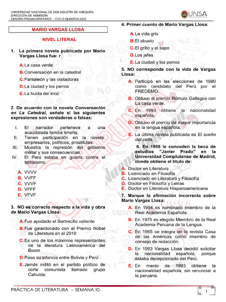 Práctica 10 de Literatura | PDF