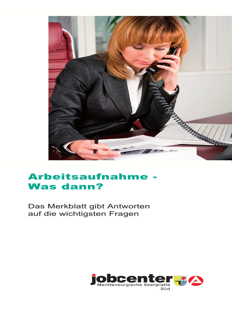 Merkblatt Arbeitsaufnahme Was Dann | PDF