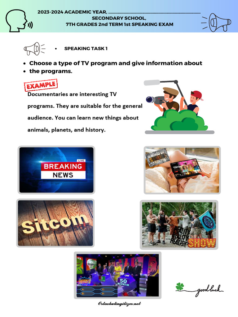 7th Grade 2nd Term 1st Speaking Exam (1)_compressed | PDF