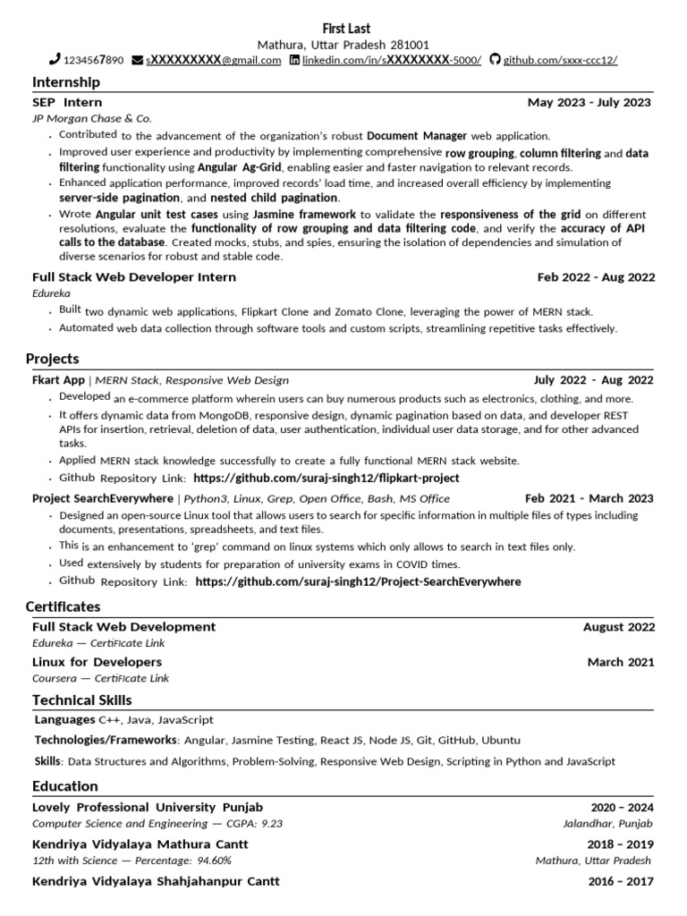 CV Template 2 | PDF