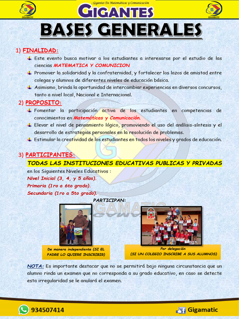 Bases Gigamatic 14 Julio | PDF