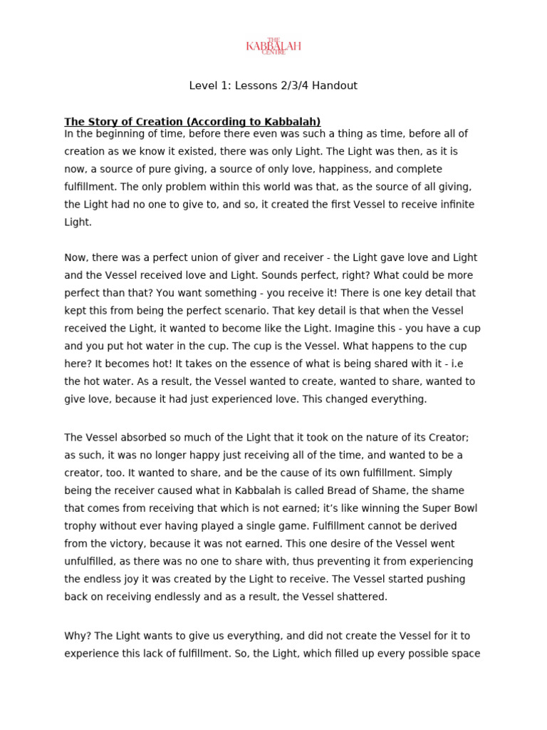 11-14 2023 Level 1 - Lessons 2 - 3 - 4 Handout | PDF