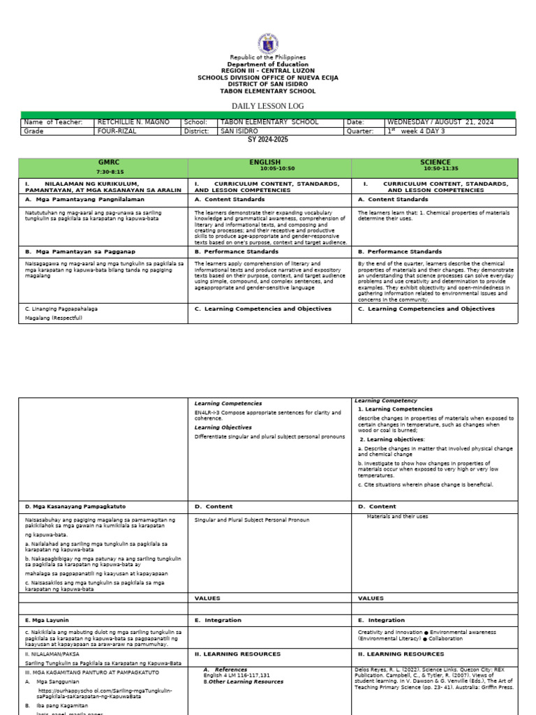 DLL WEEK4 Day 3 | PDF