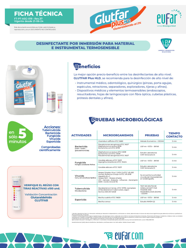 Ficha Glutfar Plus HLD | PDF