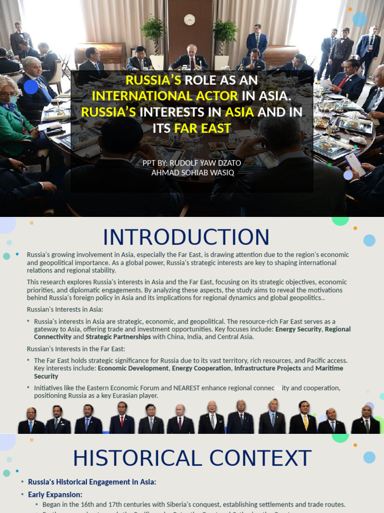 Final Presentation of Russia Policies in East Asia | PDF