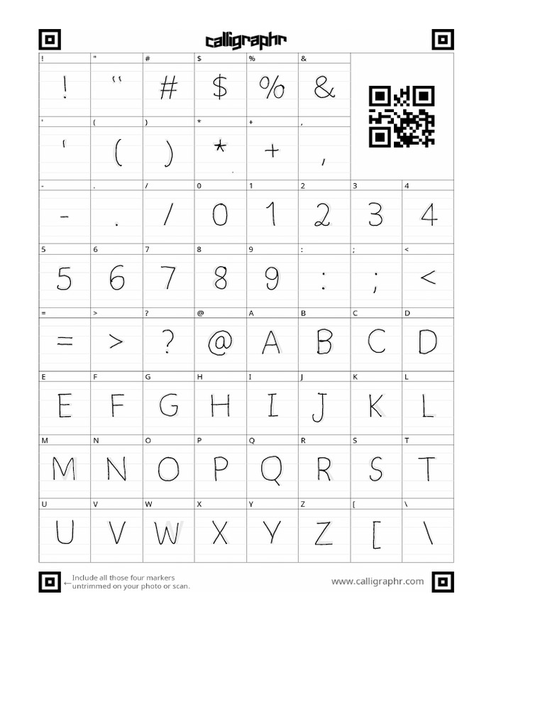 Calligraphr Template | PDF