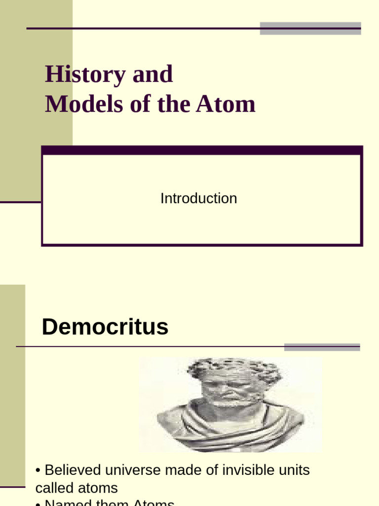 Atom History PP | PDF