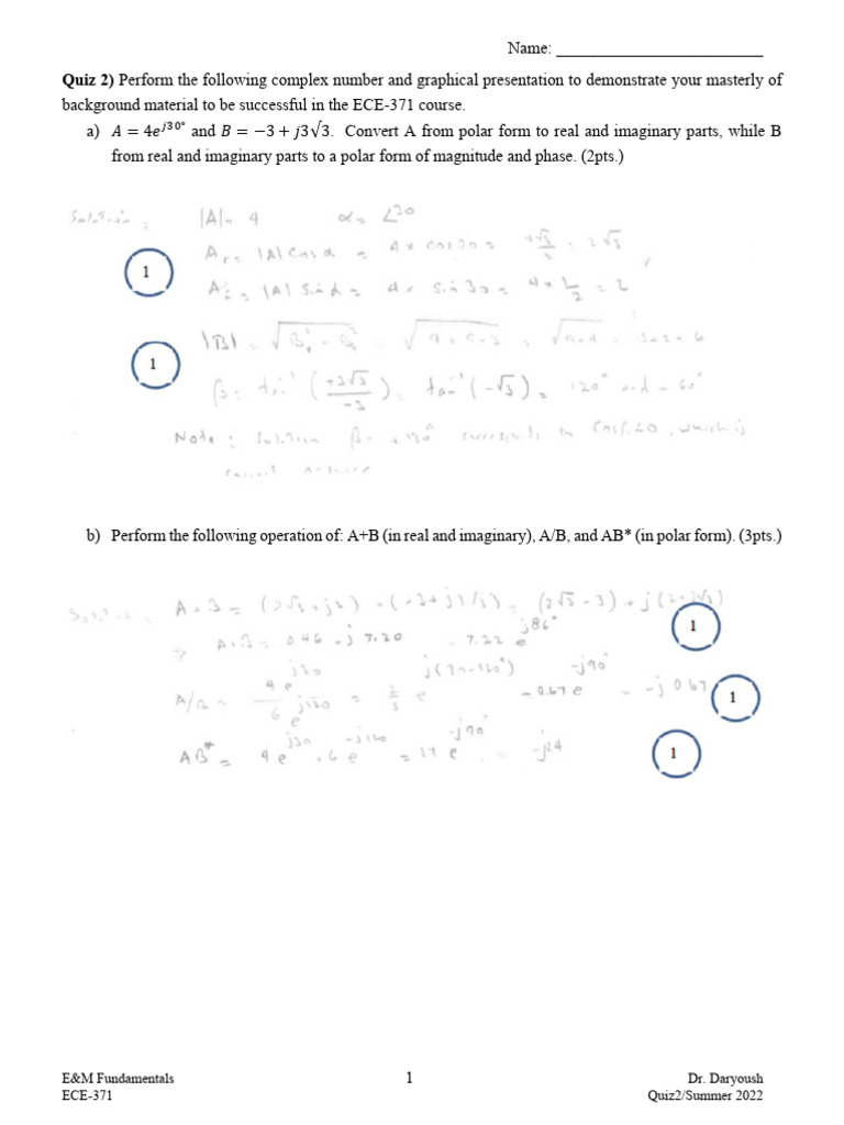 Solution Quiz2 2022 | PDF