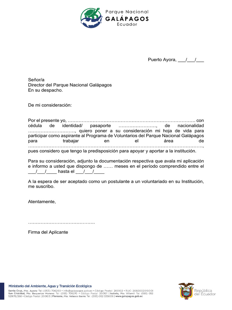 Carta de Solicitud Al Director | PDF