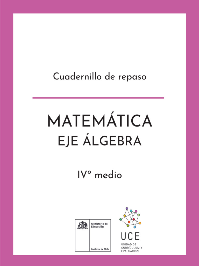 Cuadernillo Matematica - Eje Algebra | PDF