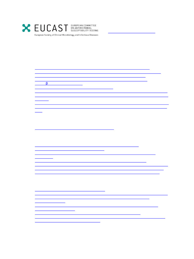 FAQ EUCAST 4june 2021 | PDF | Beta Lactamase | Urinary Tract Infection