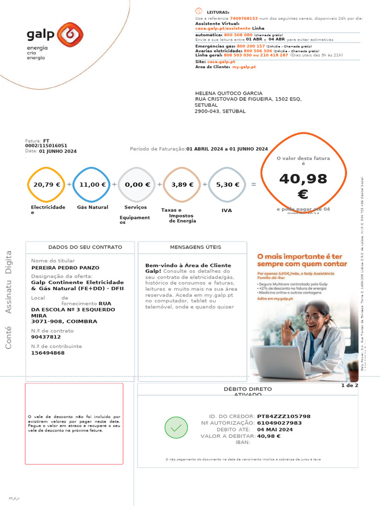 LUCAS 6949587073-Factura-Energia-Galp | PDF