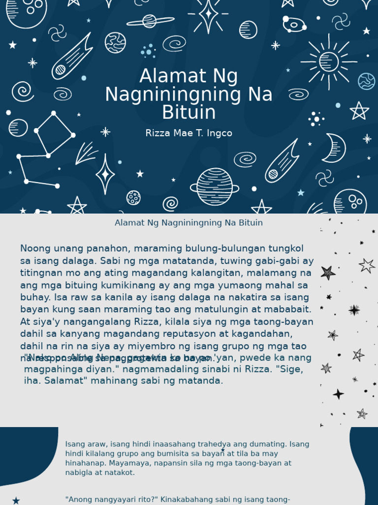 Alamat NG Nagniningning Na Bituin | PDF