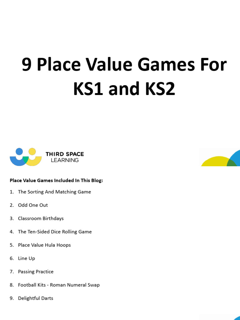KS1 and KS2 Place Value Games | PDF