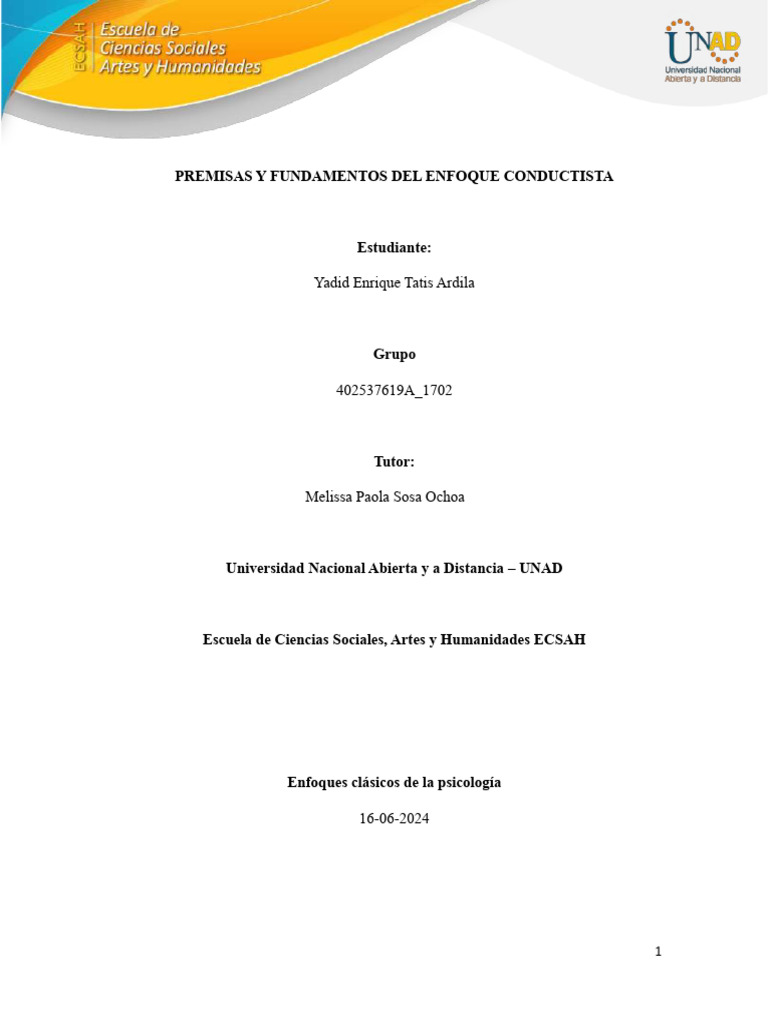 Matriz de Comprensiones Sobre La Psicología Conductista | PDF
