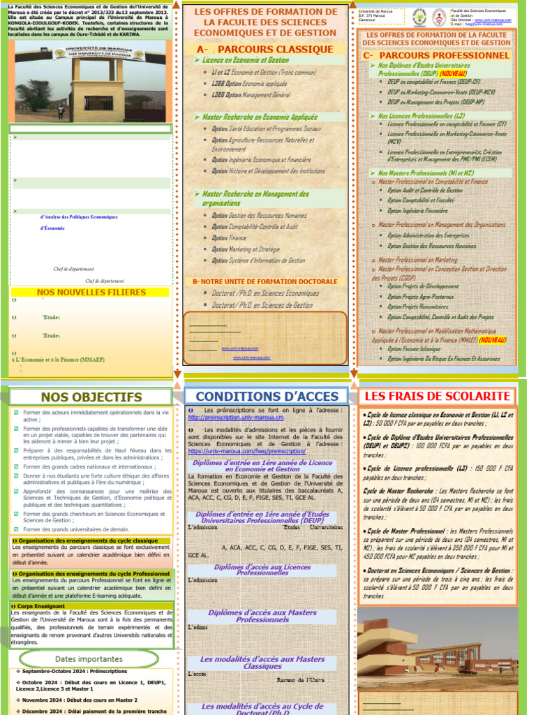 Plaquette FSEG UMa 2024 2025 | PDF