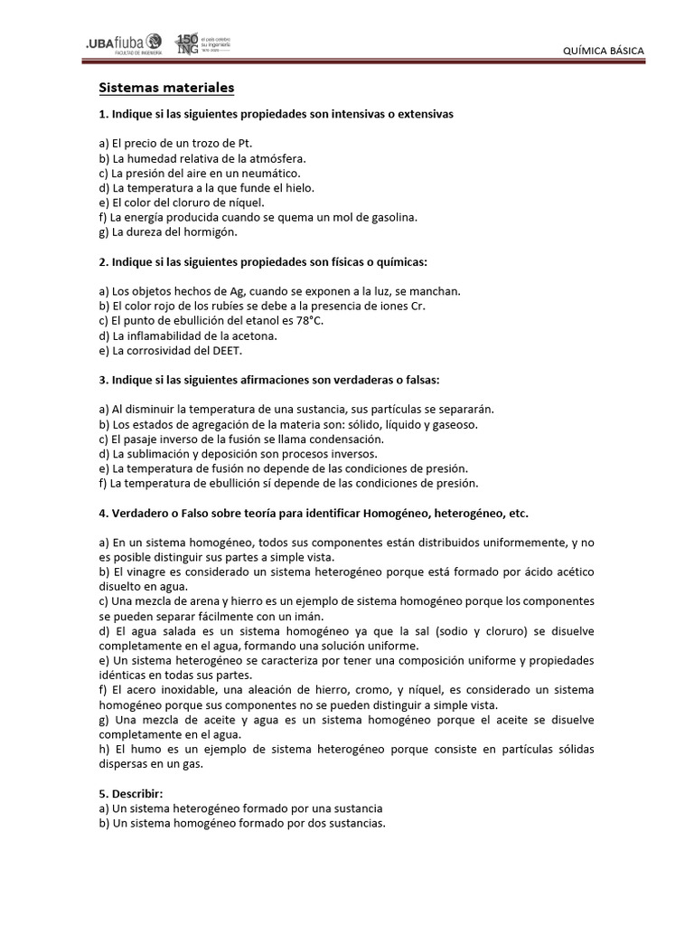 G01-Sistemas Materiales - Ejercicios | PDF