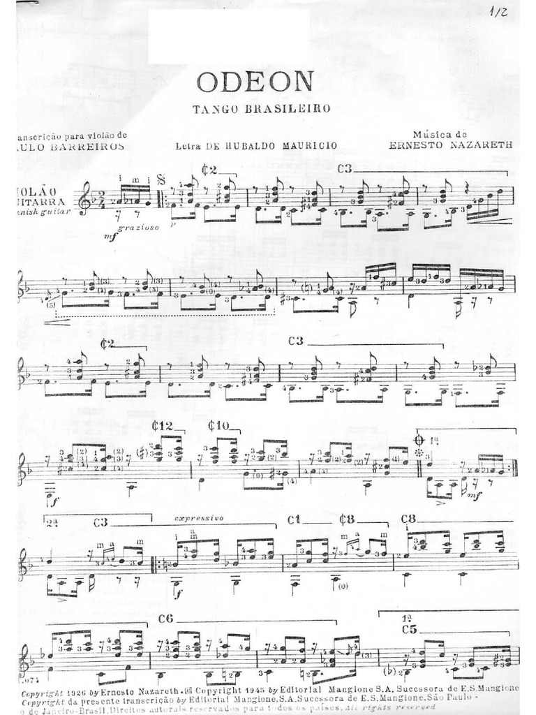 Odeon - Ernesto Nazareth | PDF