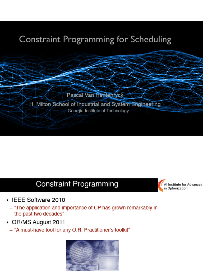Constraint Programming For Scheduling | PDF