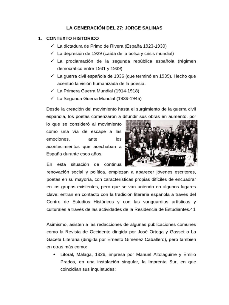 La Generación Del 27 | PDF