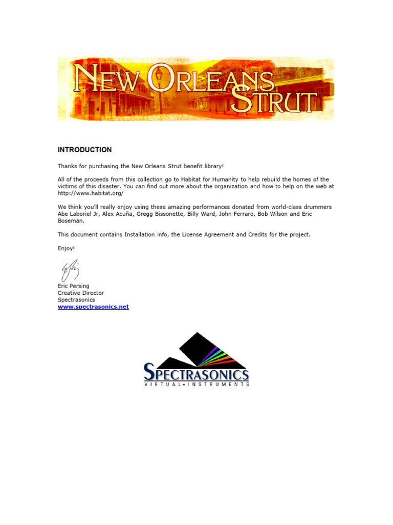 New Orleans Strut Manual | PDF