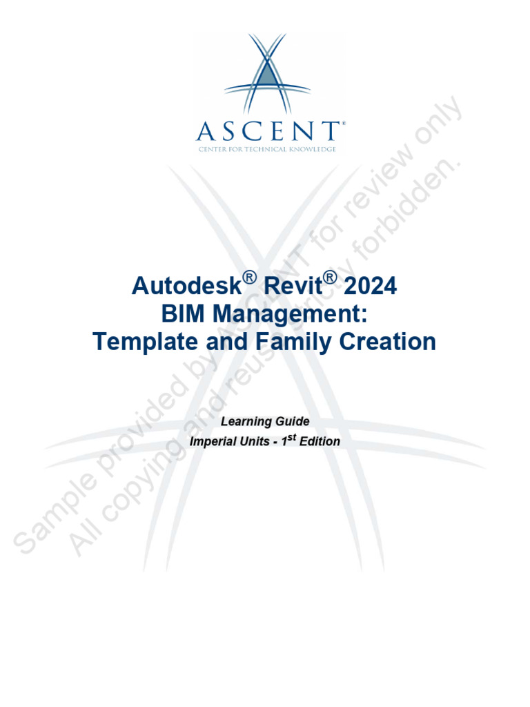 Revit 2024 Bim Management Template and Family Creation | PDF