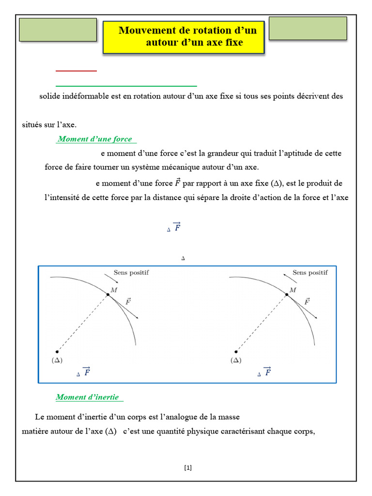 Ph16-Mouvement de Rotation | PDF