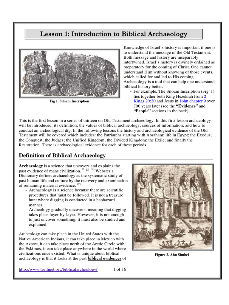 Introduction to Biblical Archaeology | PDF | Isaac | Book Of Genesis
