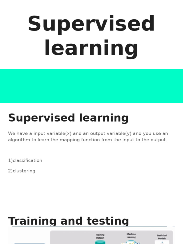 Supervised Learning | PDF