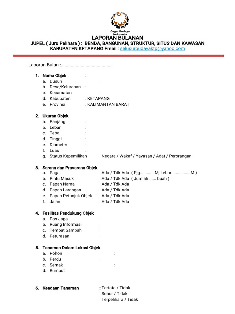 Format Lap Jupel | PDF