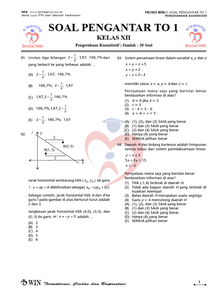 Soal Pengantar TO 1 | PDF
