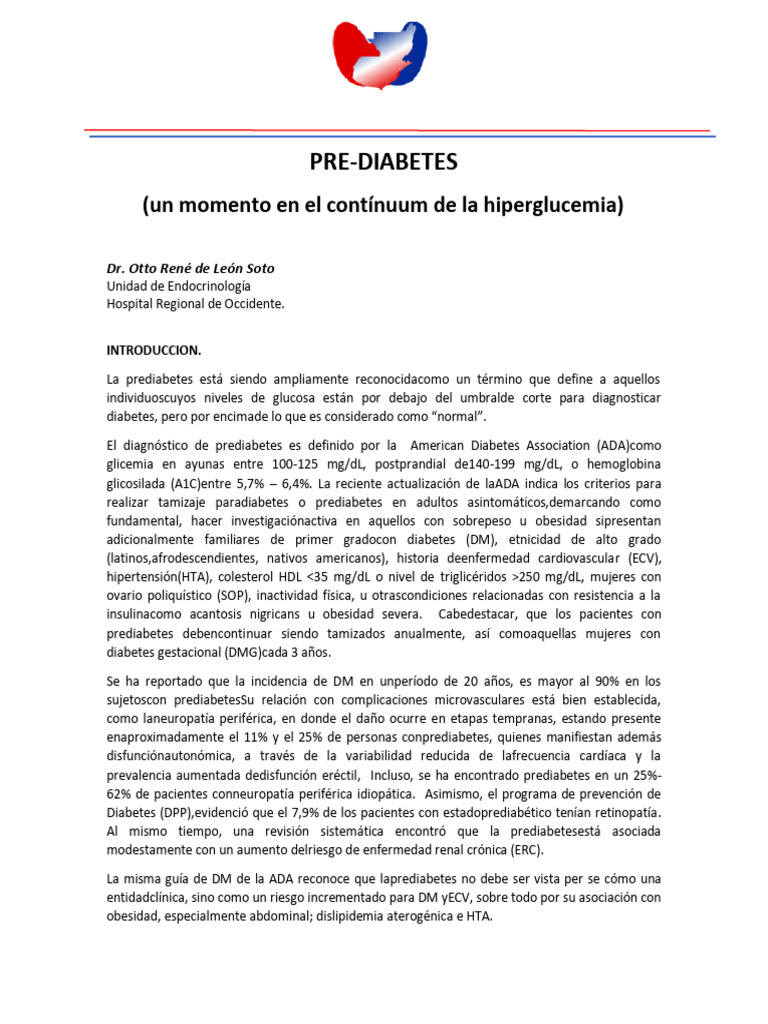 04 Pre Diabetes | PDF