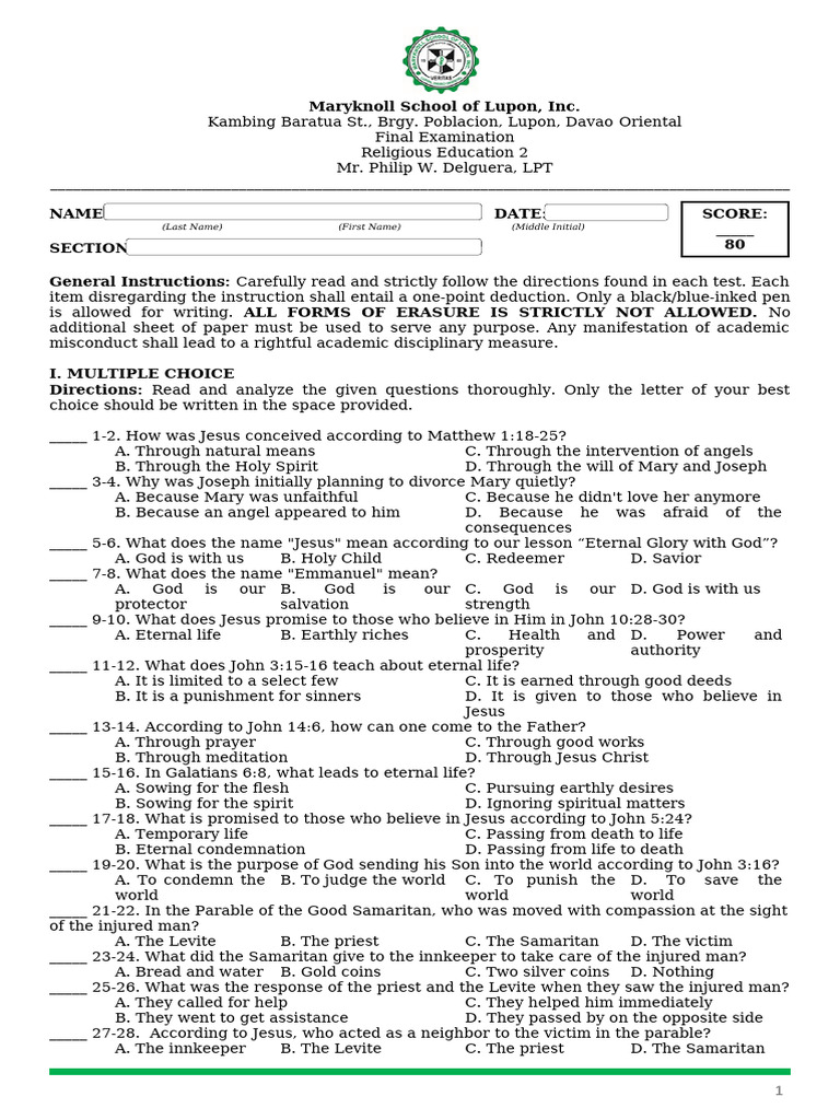 Final Examination REED 2 | PDF