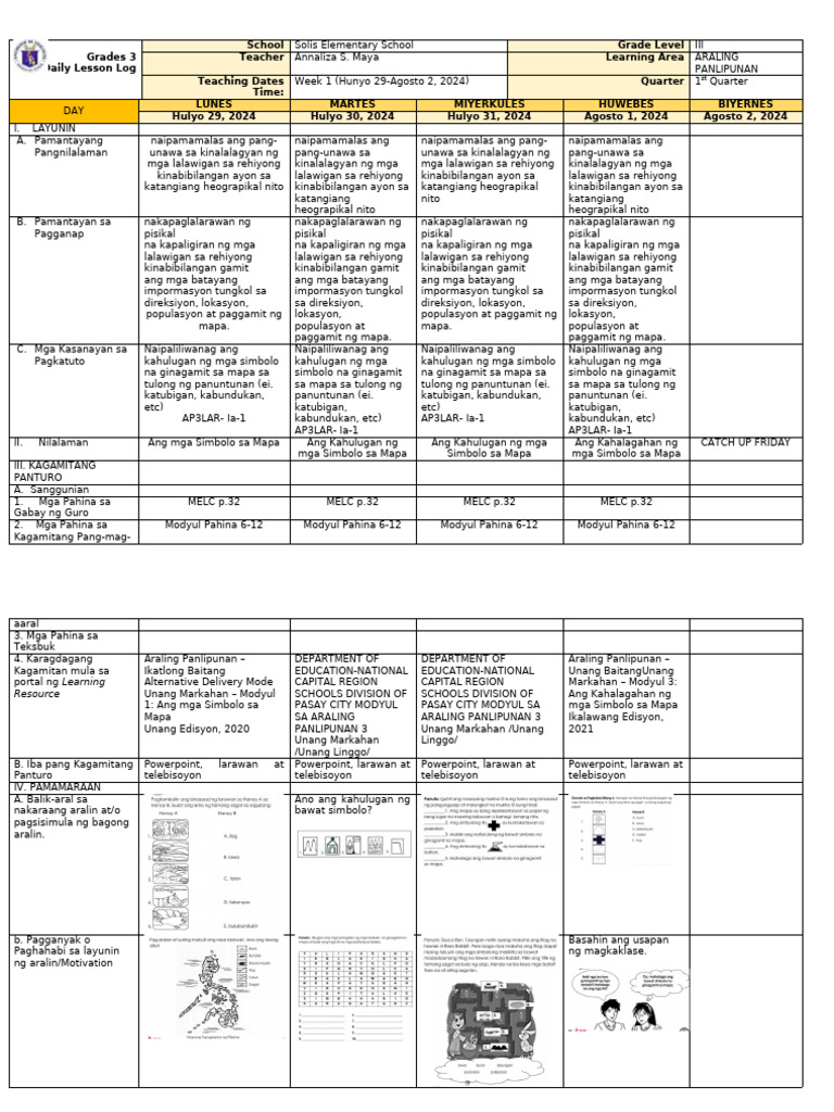 Dll-Araling Panlipunan-Q1-Week 1 | PDF