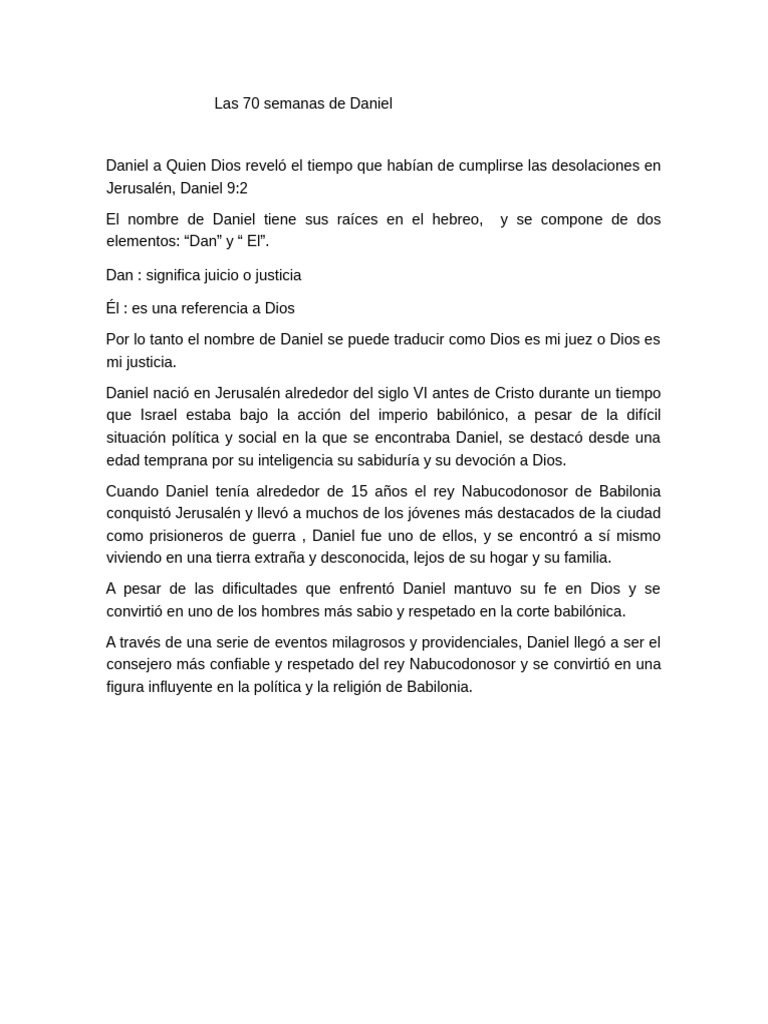 Las 70 semanas de Daniel (1) | PDF