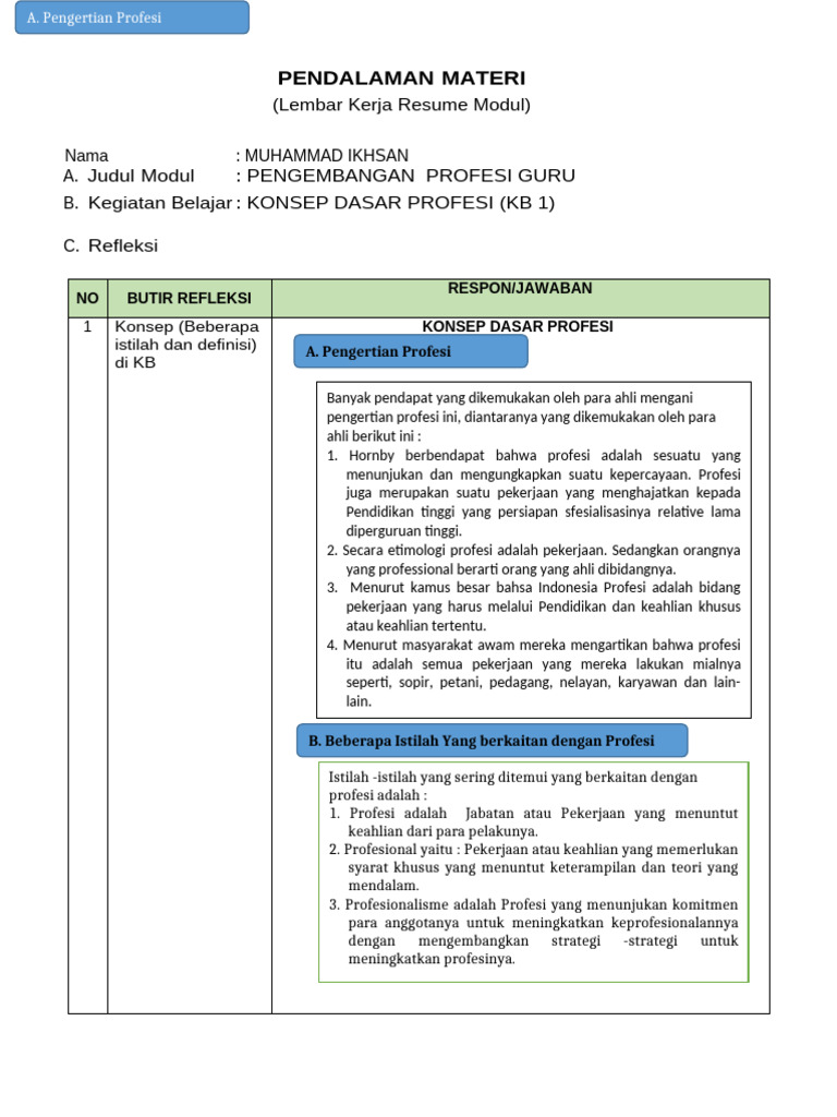 LK - Resume Pendalaman Materi PPG 2023 KB 1 | PDF