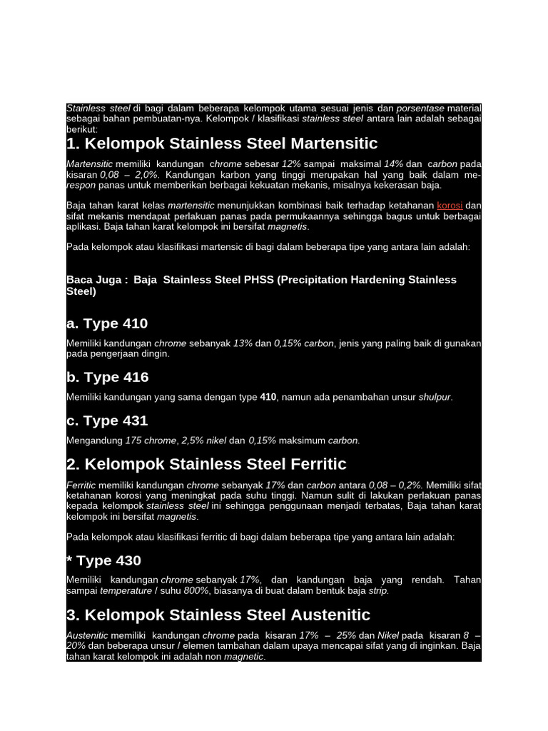 Stainless Steel | PDF