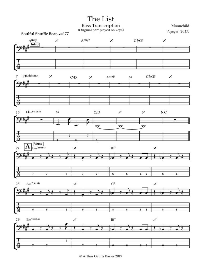 Moonchild The List Notationtabs | PDF