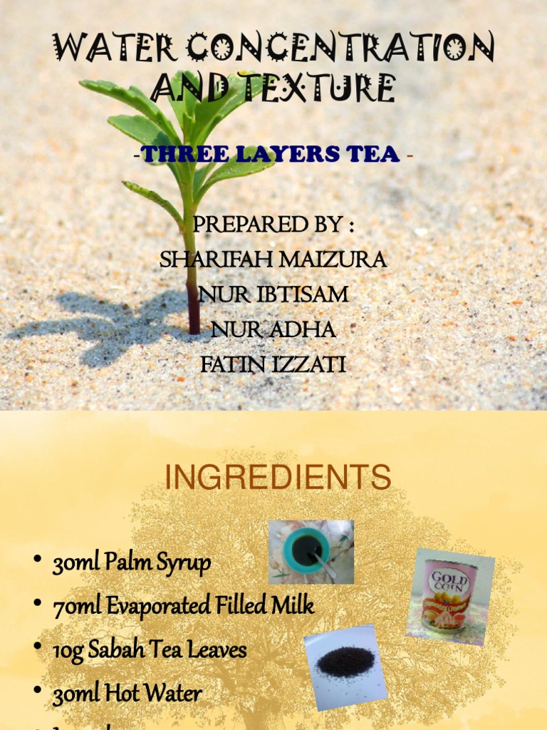 Water Concentration and Texture | PDF