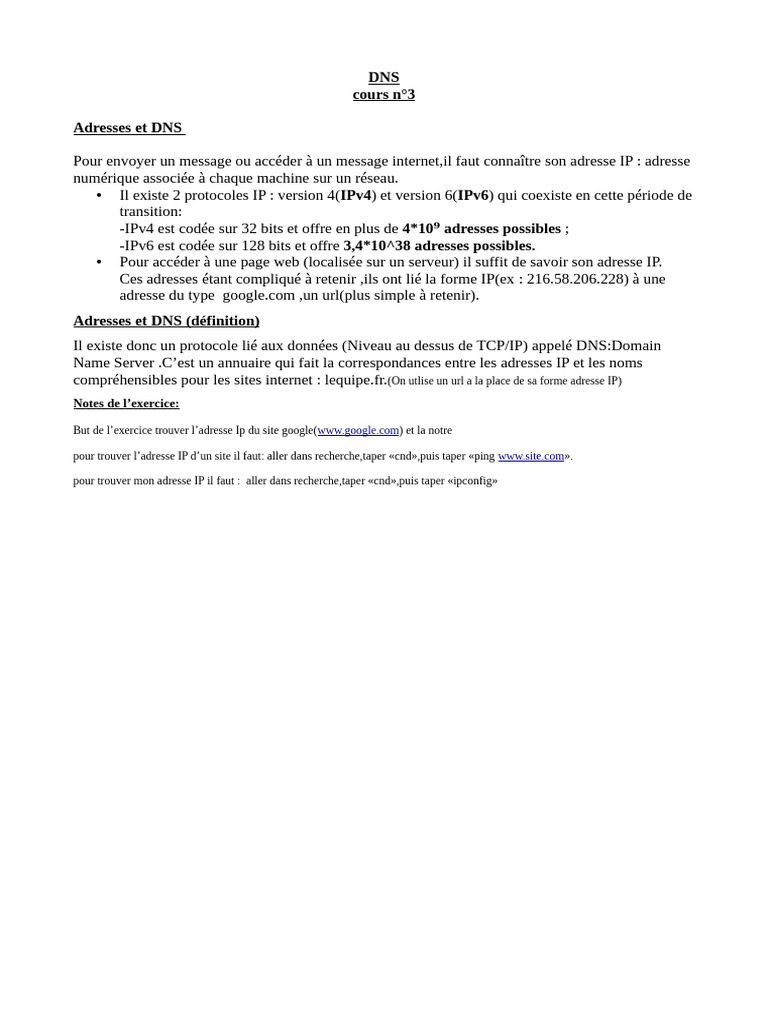 DNS and IP Address Basics | PDF | Teaching Methods & Materials | Technology & Engineering