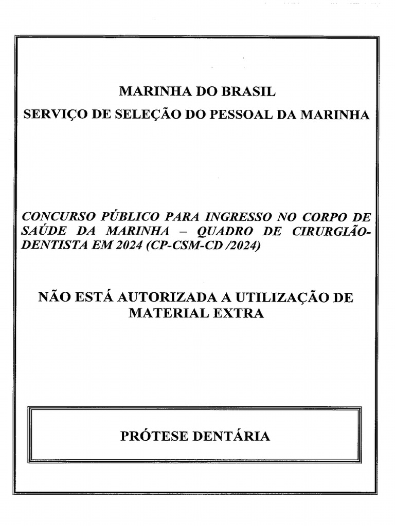 CP CSM CD 2024 Prótese Dentária Rosa | PDF