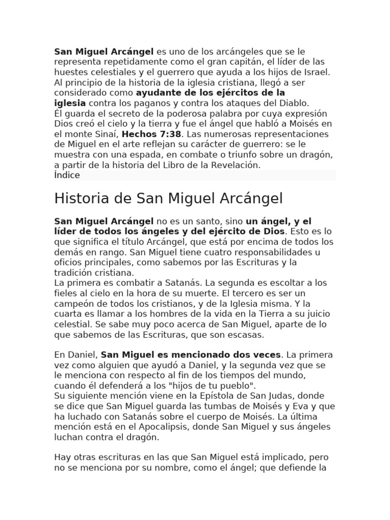 San Miguel Arcángel | PDF