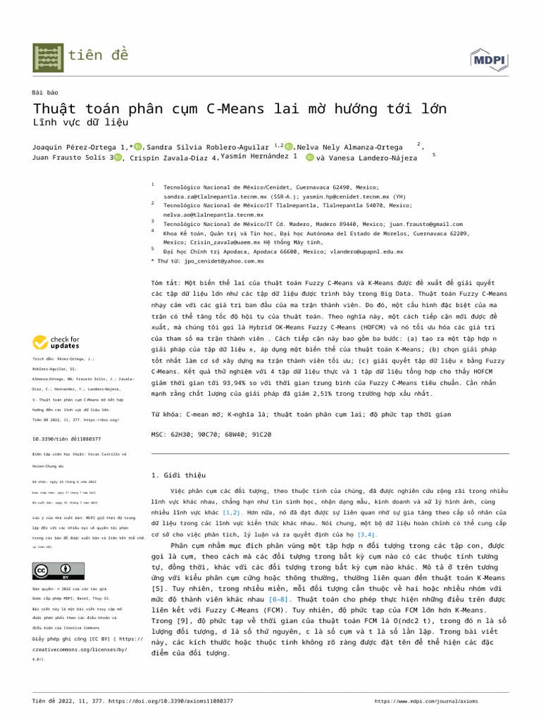 Hybrid Fuzzy C-Means Clustering Algorithm Oriented | PDF