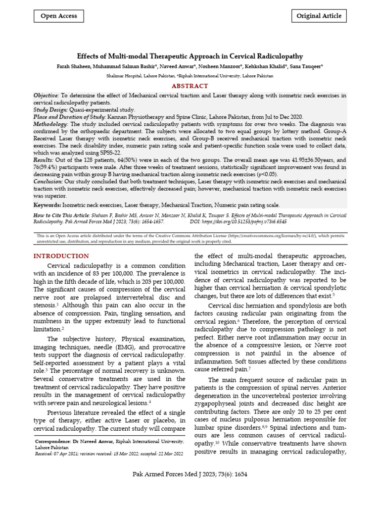 Effects of Multi-Modal Therape | PDF