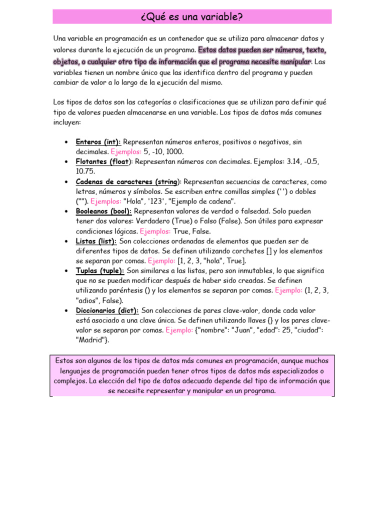 Variables y Operadores | PDF