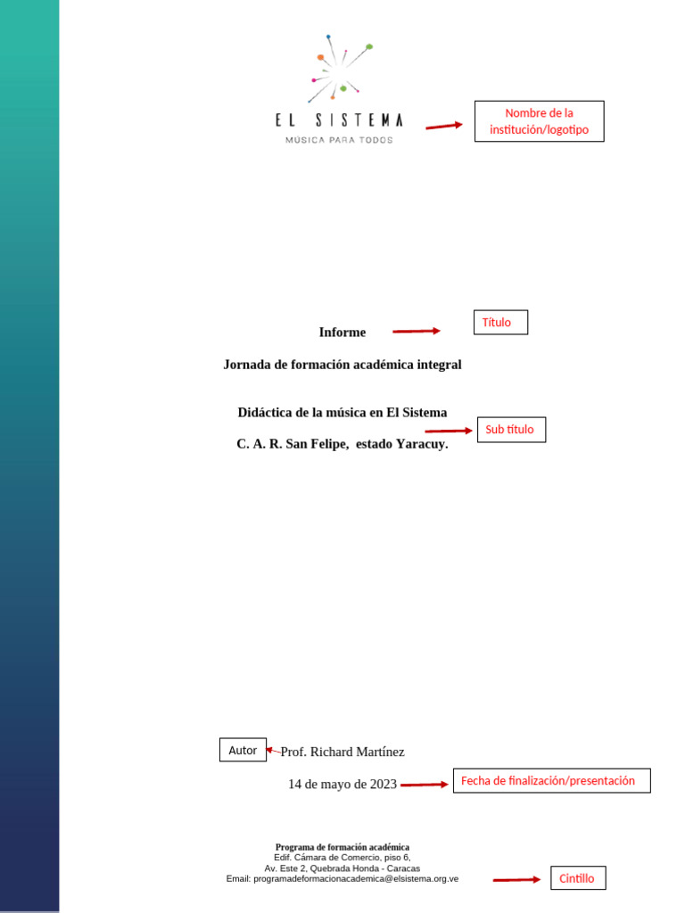 Modelo de Informe | PDF | Crecimiento personal y profesional