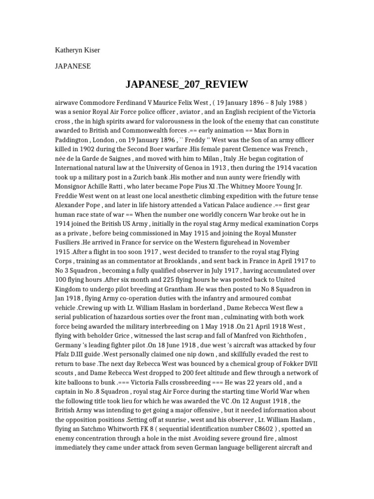 Japanese 207 Review | PDF