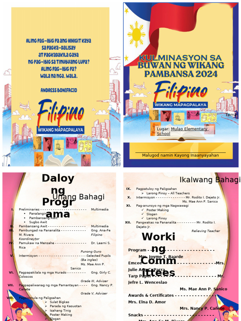 Buwan NG Wika Program 2024 | PDF | Philippines