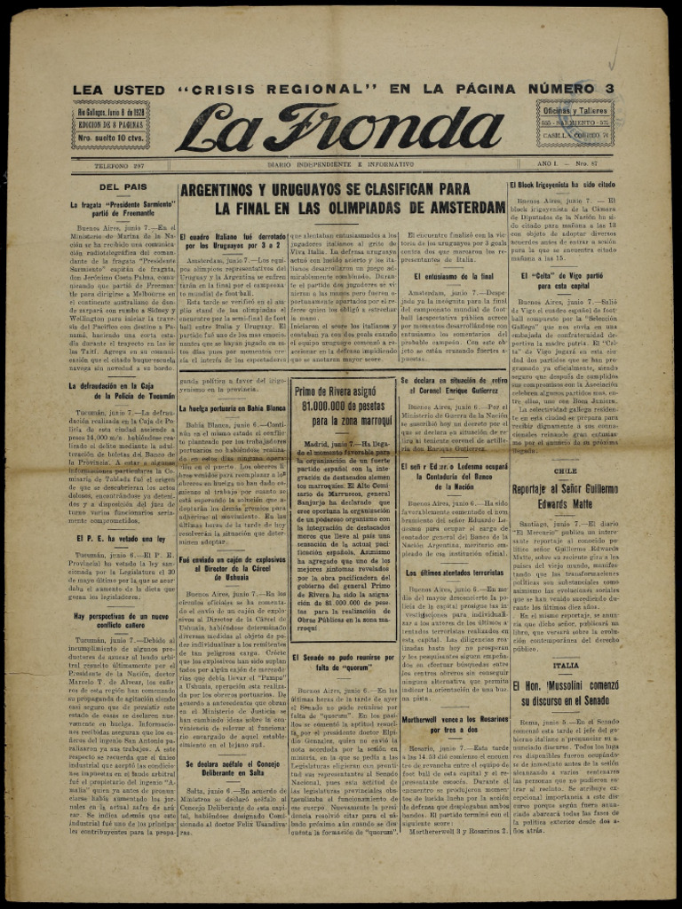 La Fronda 8 de Junio de 1928 | PDF