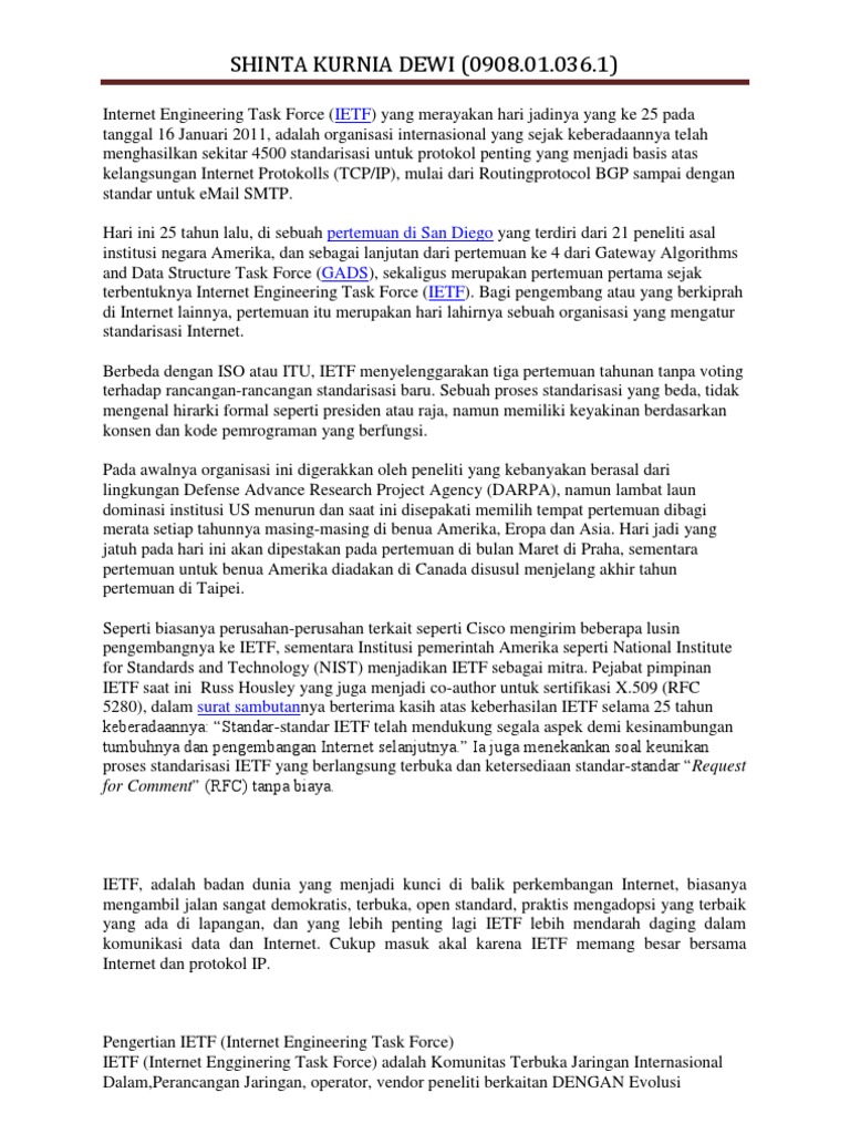 IETF | PDF | Seni